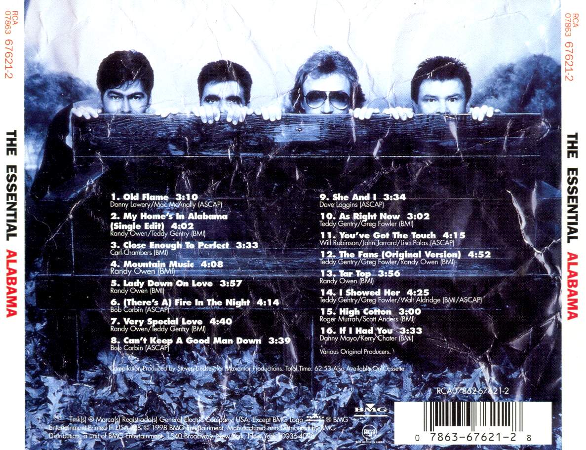 Alabama The Essential Alabama : Back | CD Covers | Cover Century | Over ...